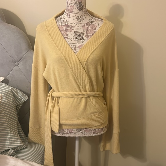 Free People | Tops | Free People Beach Yellow Wrap Top | Poshmark